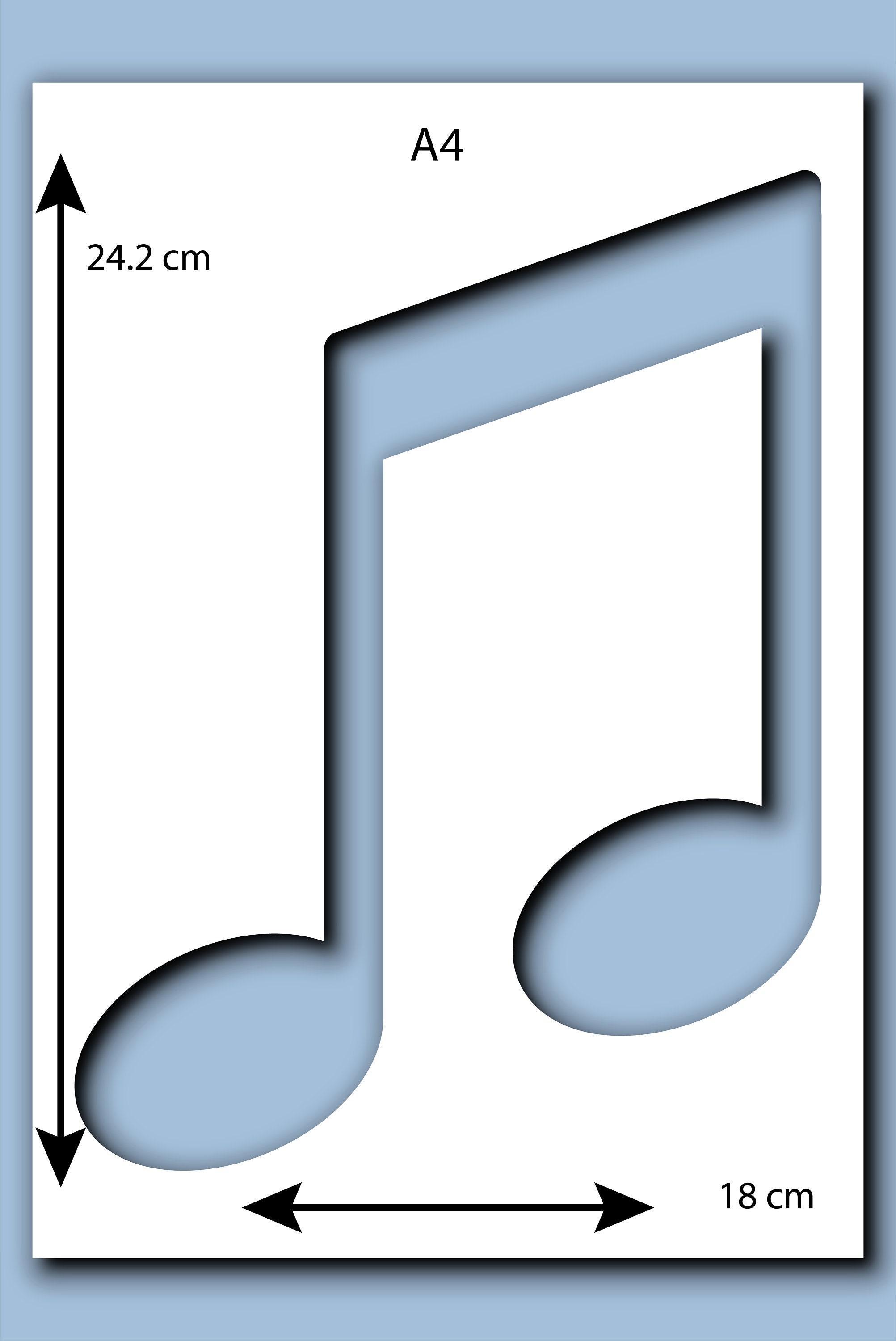 Musical Note Quavers Stencil A4 A3 Size 190 Micron Mylar Reusable ...