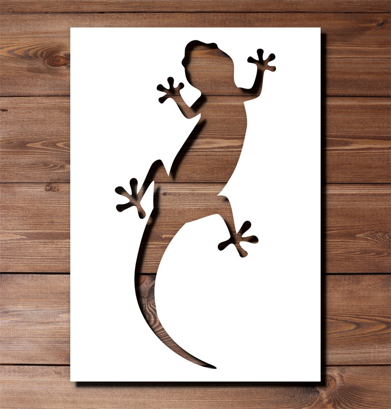 Gecko Stencil A4 A3 Size 190 Micron Mylar Reusable Flexible Home Decor ...