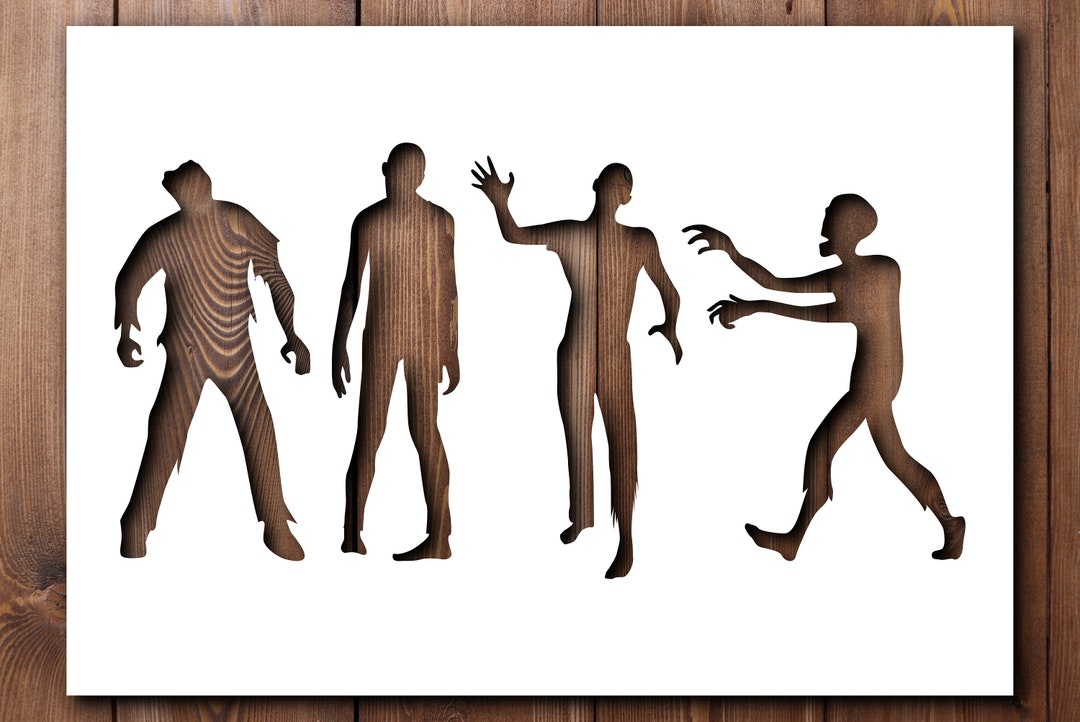 Zombies Stencil 1 A4 A3 Size 190 Micron Mylar Reusable Flexible ...