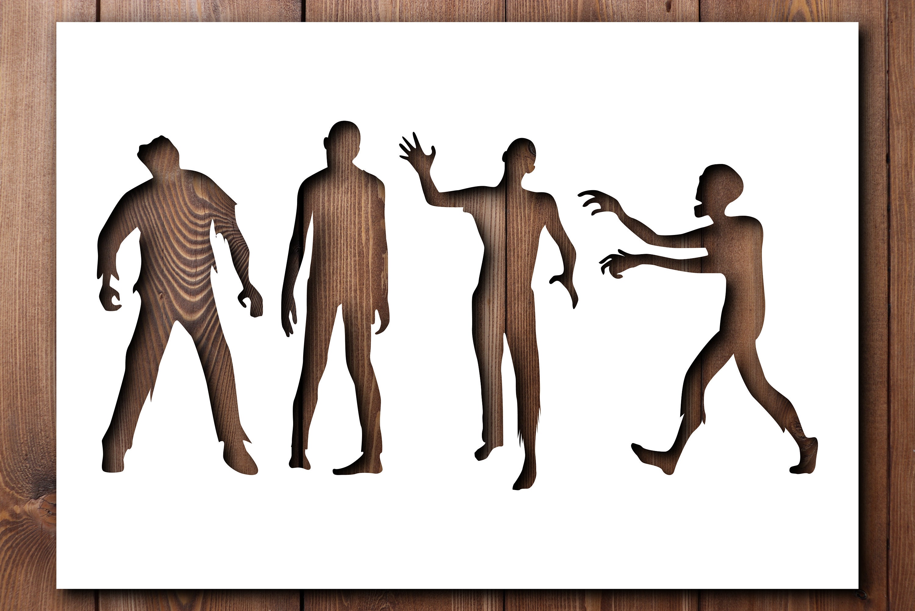 Zombies Stencil 1 A4 A3 Size 190 Micron Mylar Reusable - Etsy