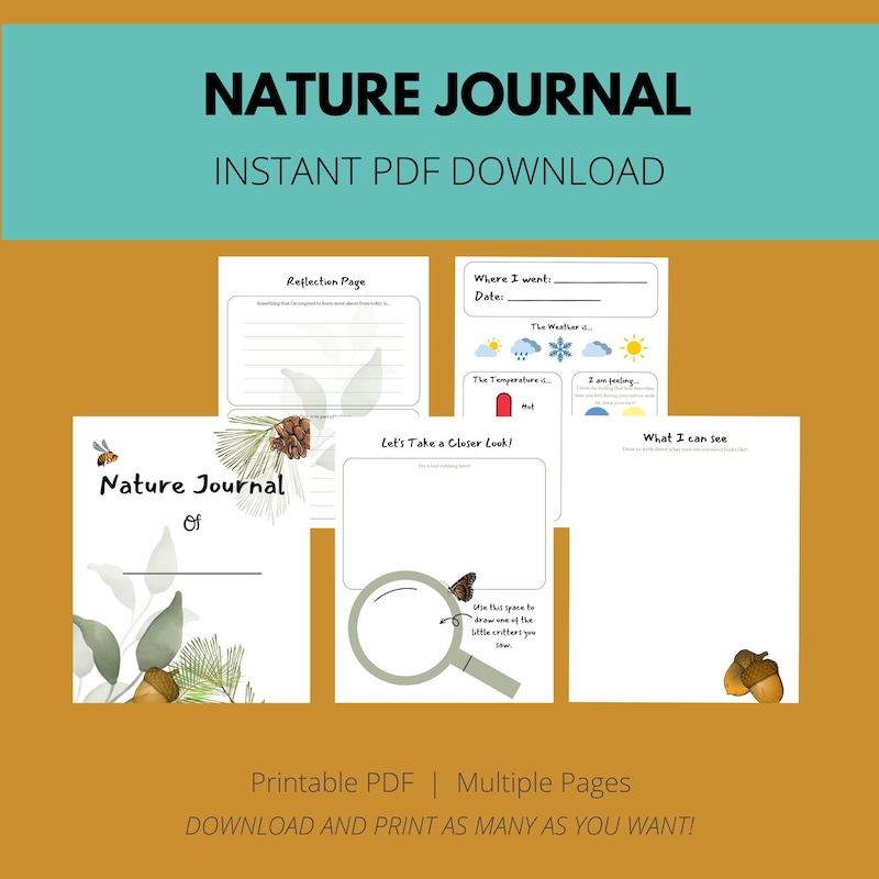 Nature Journal Printable - Etsy