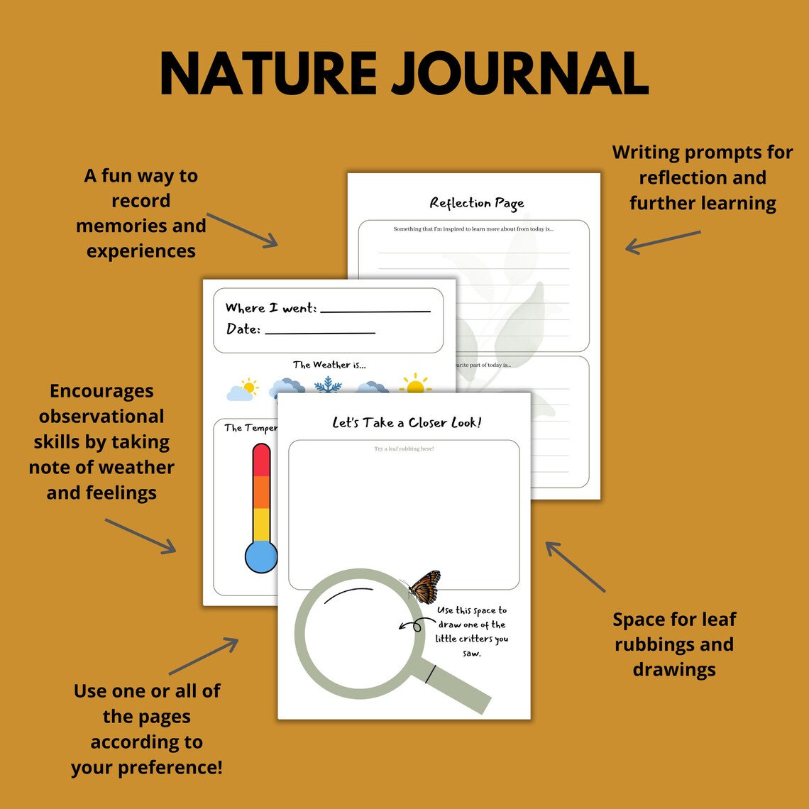 Kids Nature Journal, Summer Outdoor School Activity Sheets ...