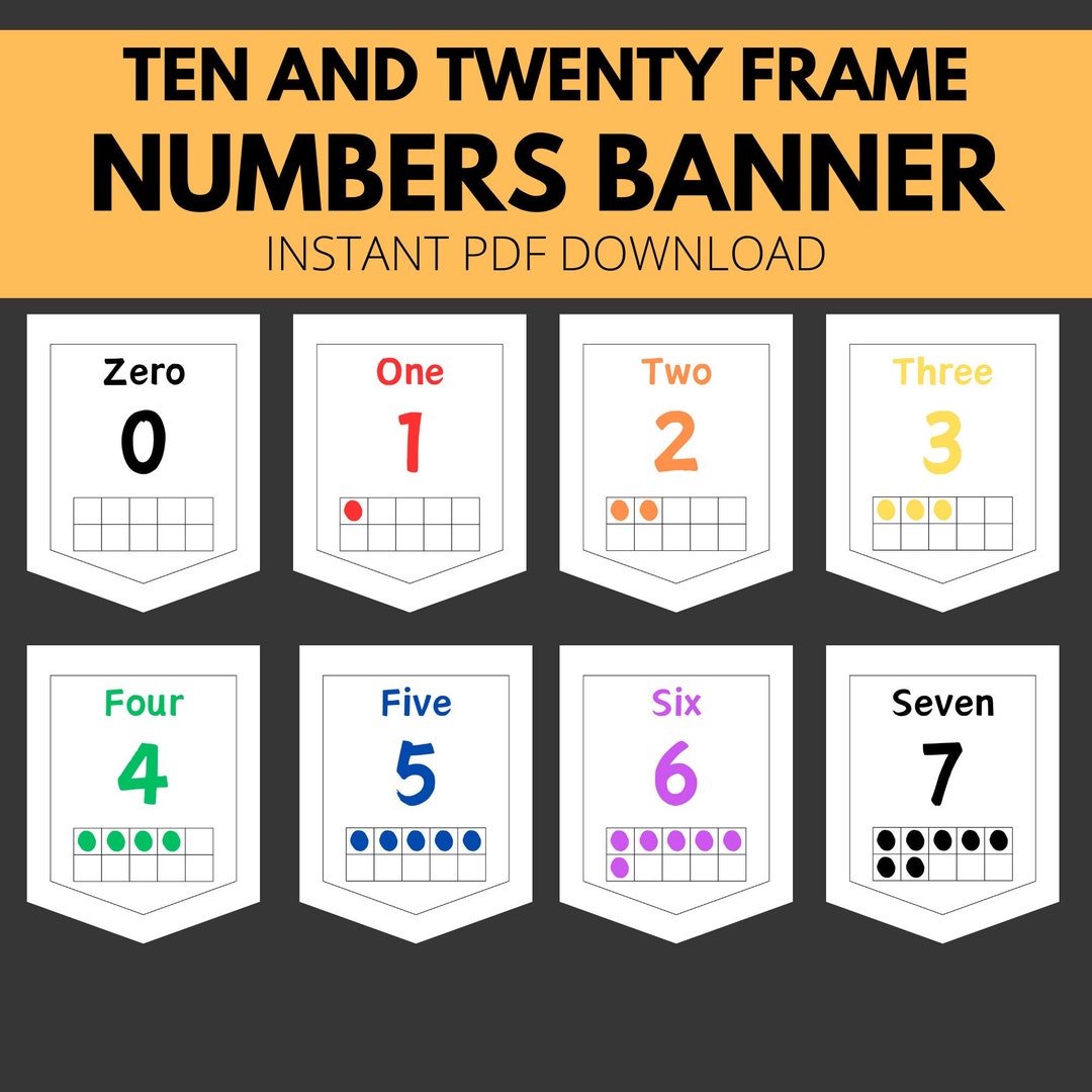 Number Banner Bunting for Classroom or Homeschool Decor With Ten and ...