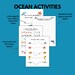 Ocean Themed Worksheets and Activity Sheets for Kids, Homeschool ...