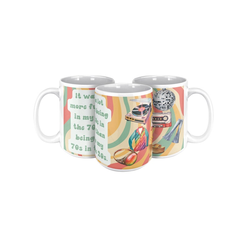Retro-themed 70s Mug: Groovy Coffee Cup, Nostalgic Birthday Gift for ...