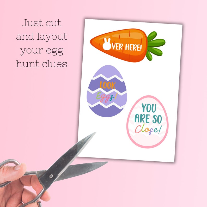 Easter Egg Hunt Kit, Printable Signs and Hints, Boy and Girl DIY ...