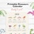 2024 Printable Dinosaurs Calendar, New Year Calendar Poster, Cute ...
