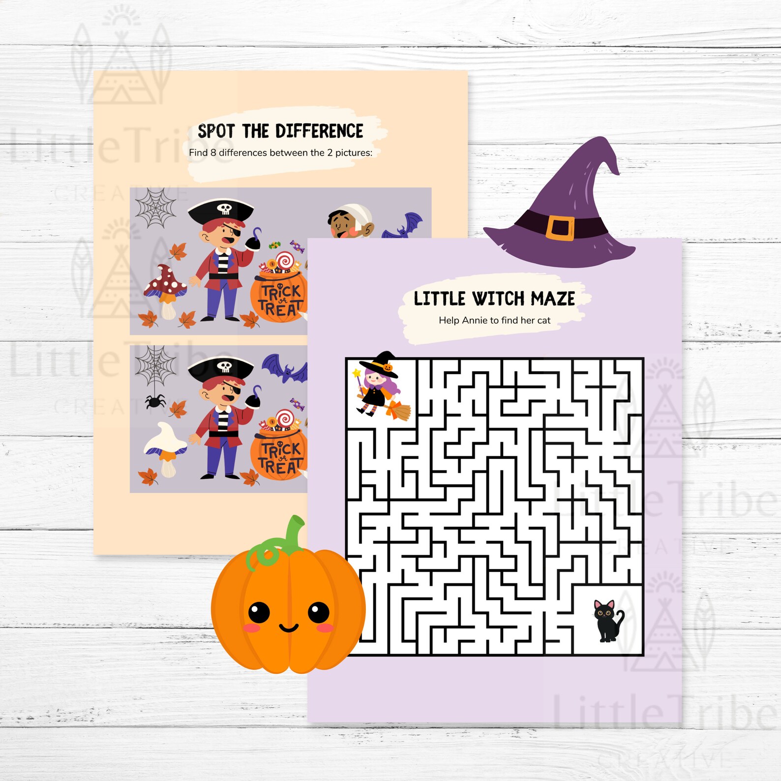 Halloween Activity Book, Spooky Busy Book, Printable Workbook for Kids ...