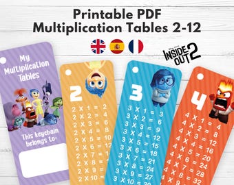 Multiplication Tables for Keychain, Stitch, Mathematics, Lilo ...