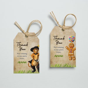 Shrek Thank You Tag Editable, Shrek Printable Tag, Party Favor - Etsy