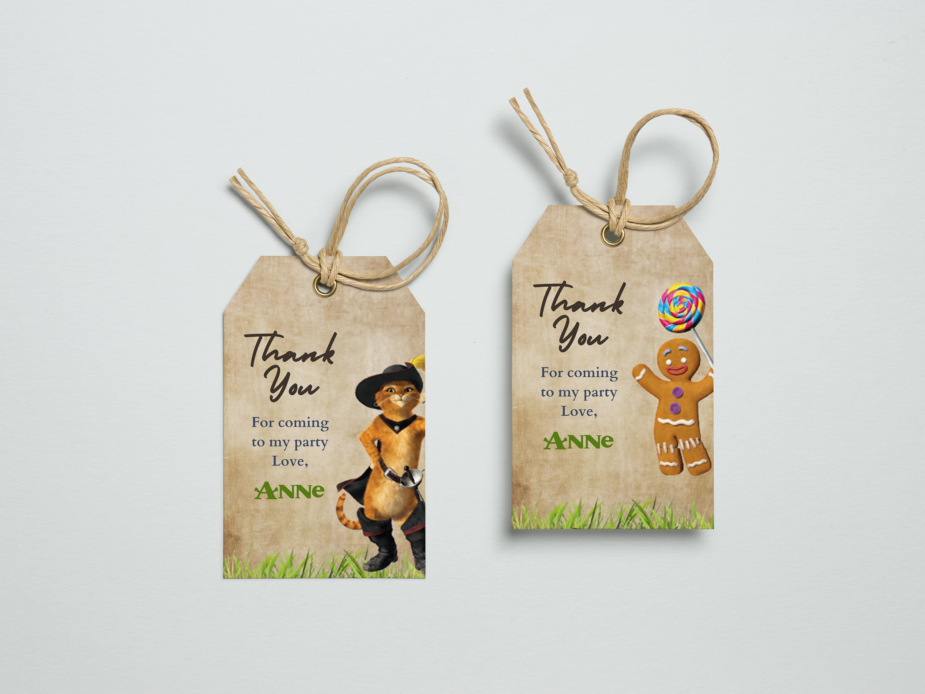 Shrek Thank You Tag Editable, Shrek Printable Tag, Party Favor - Etsy