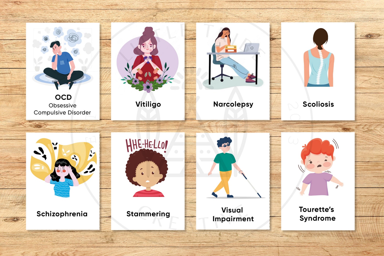 Disabilities, Diseases and Inclusive Language, Printable Flash Cards ...