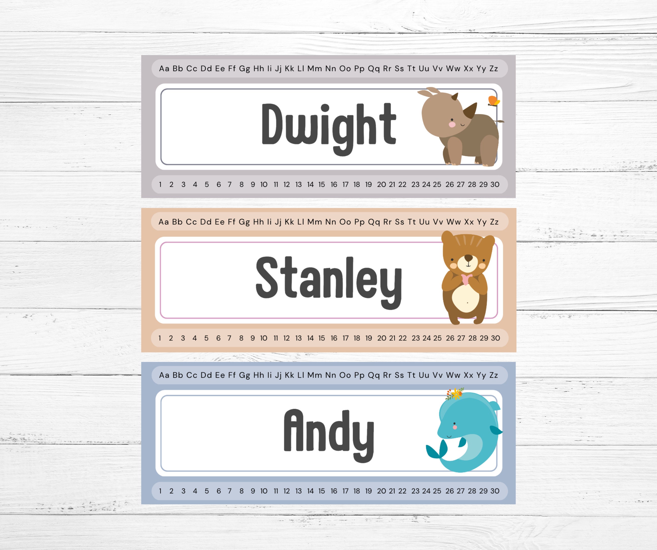 Editable Student Desk Plates, Student Name Labels, Student Desk Tags ...
