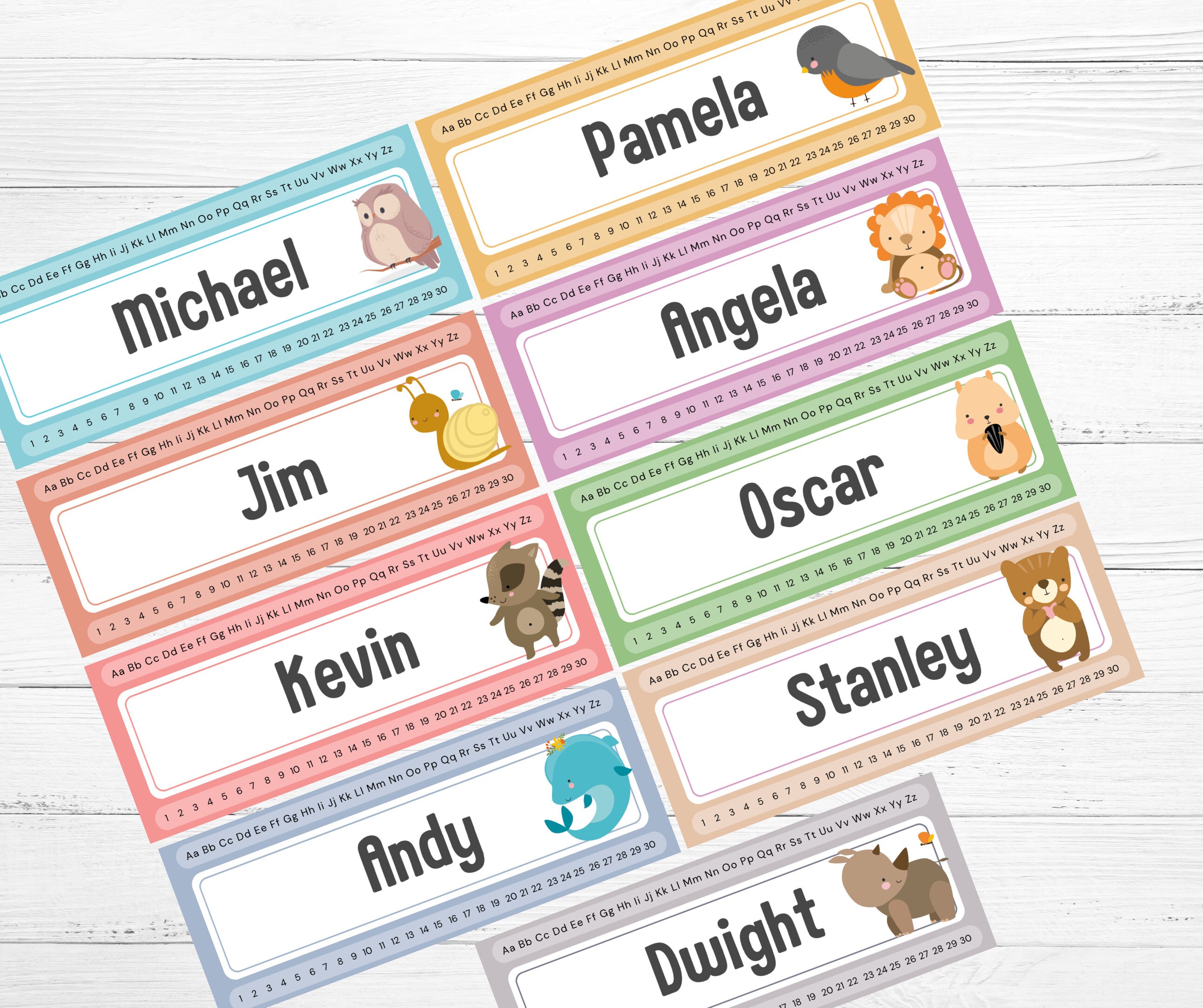 Editable Student Desk Plates, Student Name Labels, Student Desk Tags ...