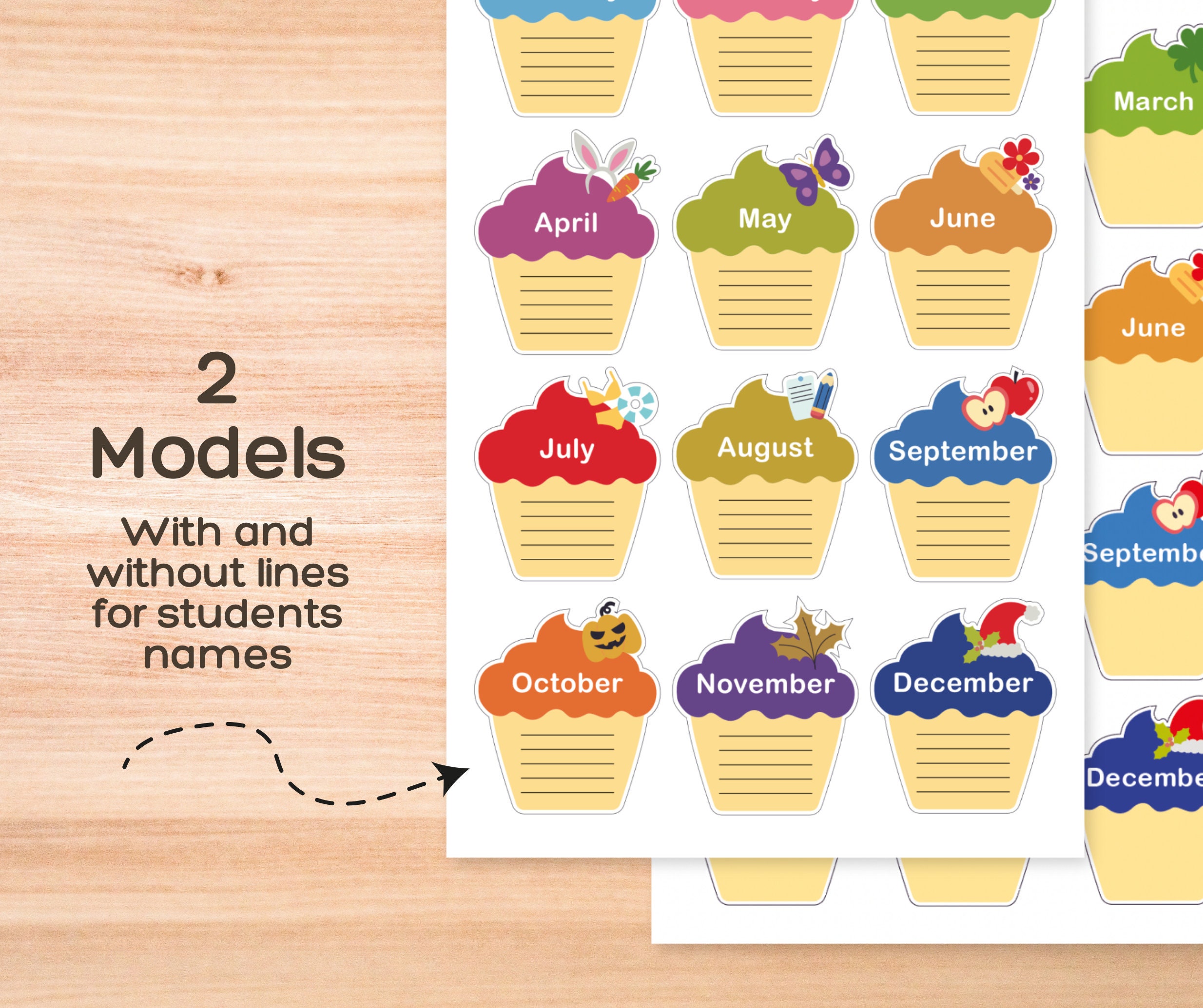 Birthday Board Printable, Classroom Decoration, Months of the Year ...