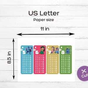 Multiplication Tables for Keychain, Stitch, Mathematics, Lilo ...