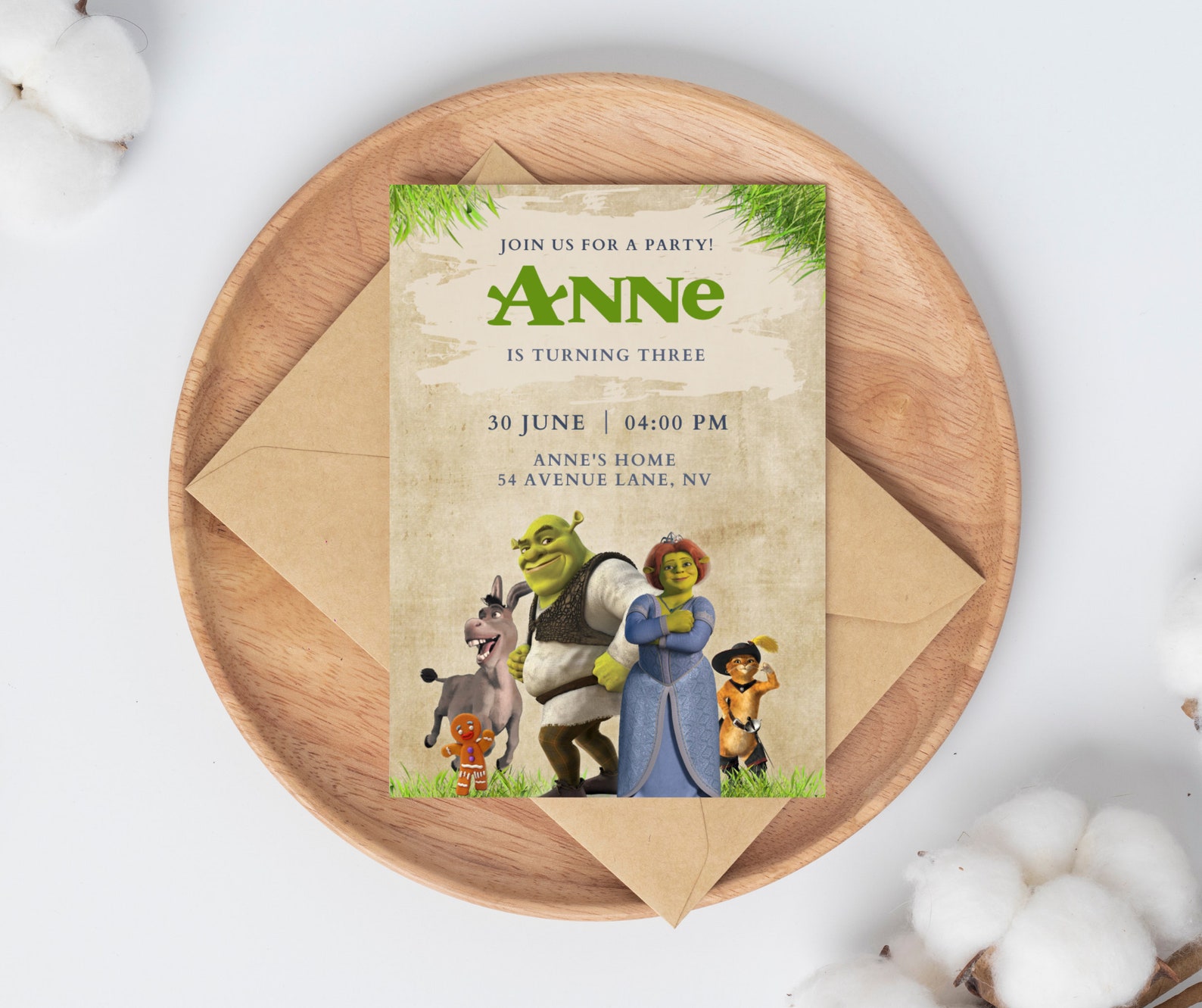Shrek Editable Birthday Bundle, Shrek Party Invitation, Shrek Editable ...
