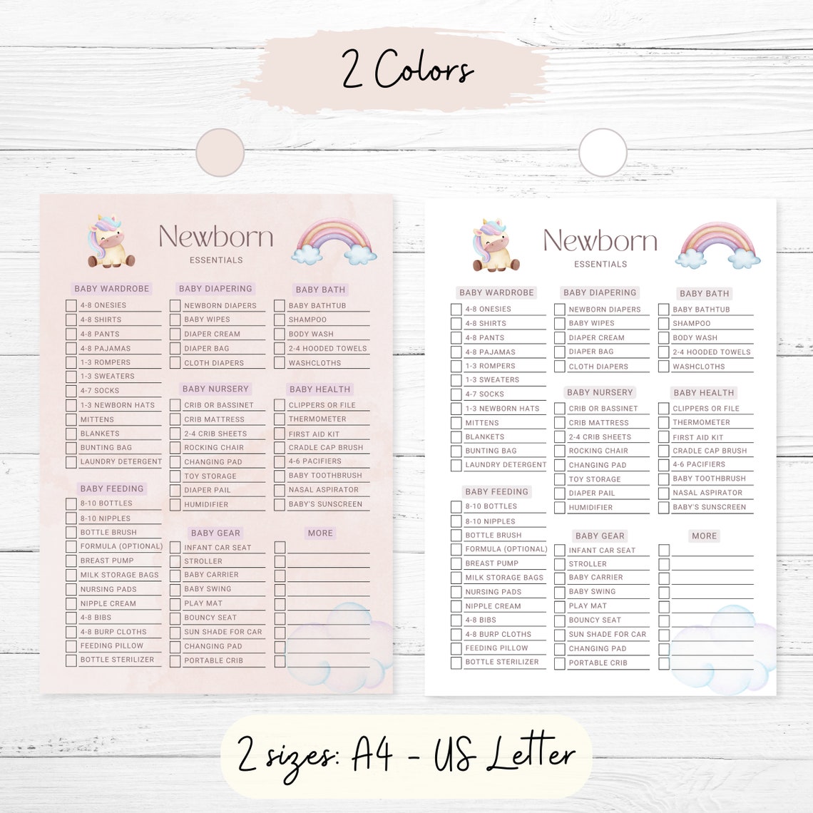 Newborn Essentials Checklist, Baby Registry Checklist, First Baby List ...