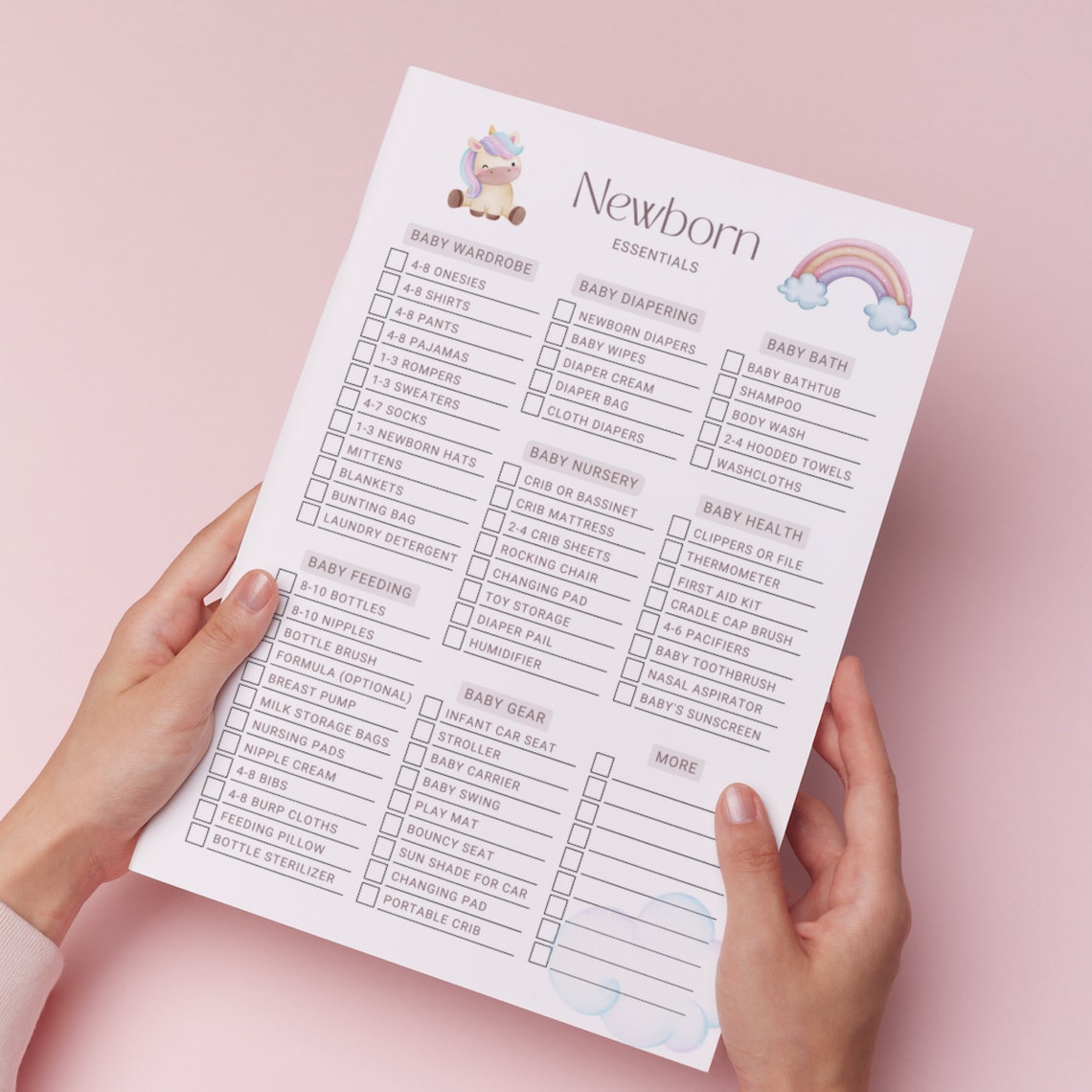 Newborn Essentials Checklist, Baby Registry Checklist, First Baby List ...