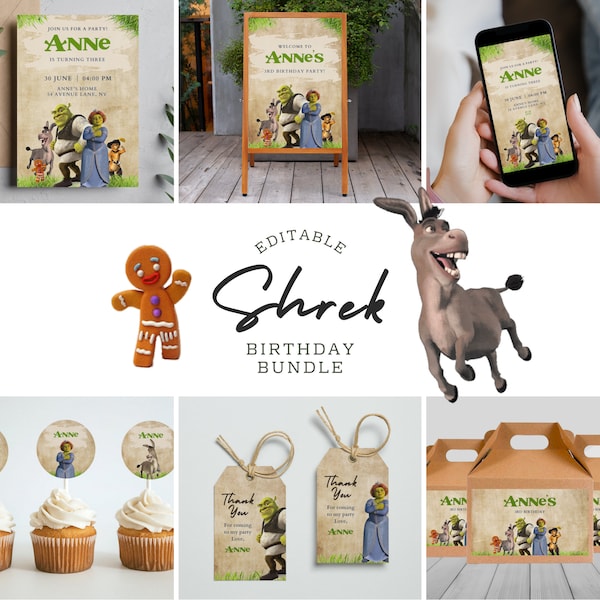 Shrek Party Supplies - Etsy