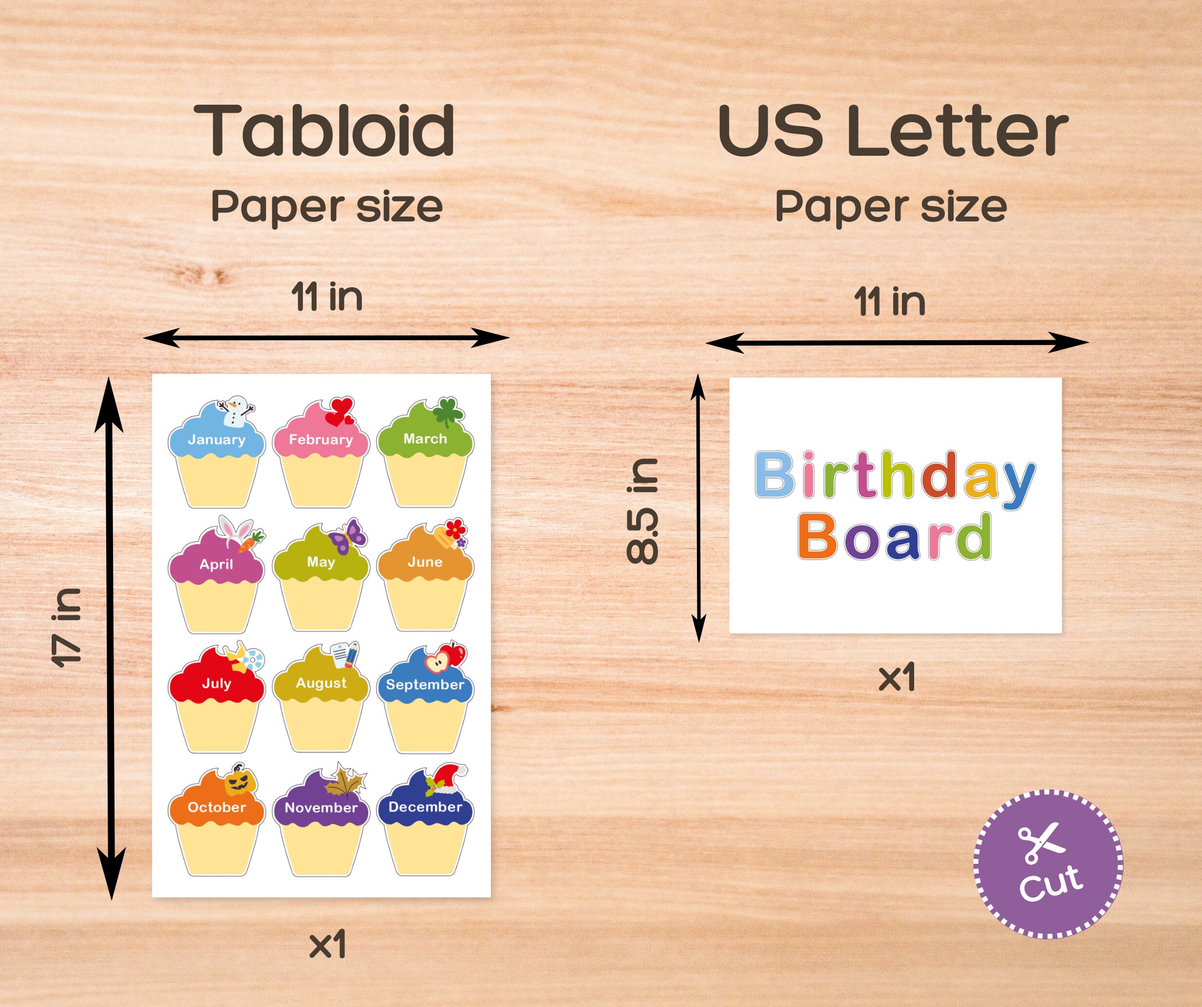Birthday Board Printable, Classroom Decoration, Months of the Year ...