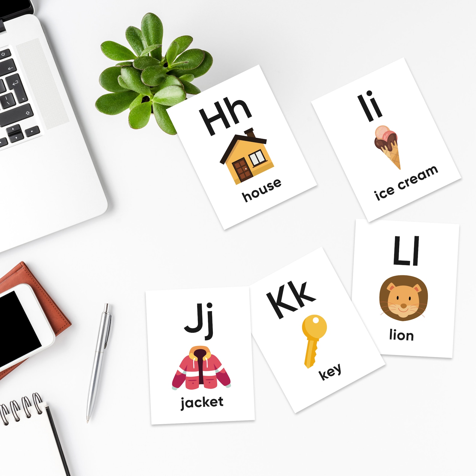Alphabet Flash Cards, A-Z Cards, Printable Alphabet, Colorful Letters ...