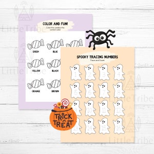 Halloween Activity Book, Spooky Busy Book, Printable Workbook for Kids ...