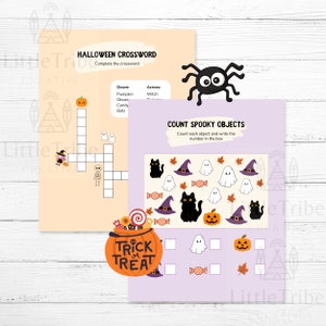 Halloween Activity Book, Spooky Busy Book, Printable Workbook for Kids ...