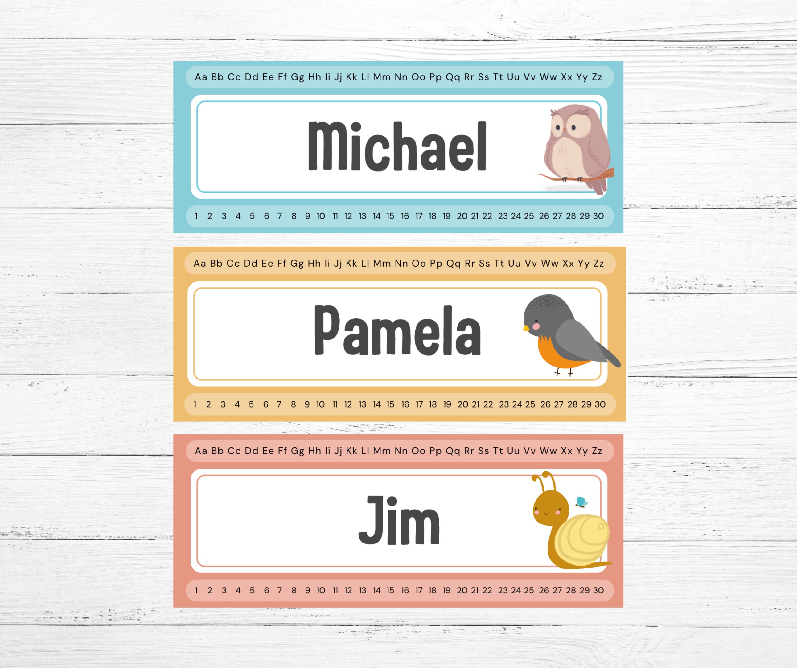 Editable Student Desk Plates, Student Name Labels, Student Desk Tags ...