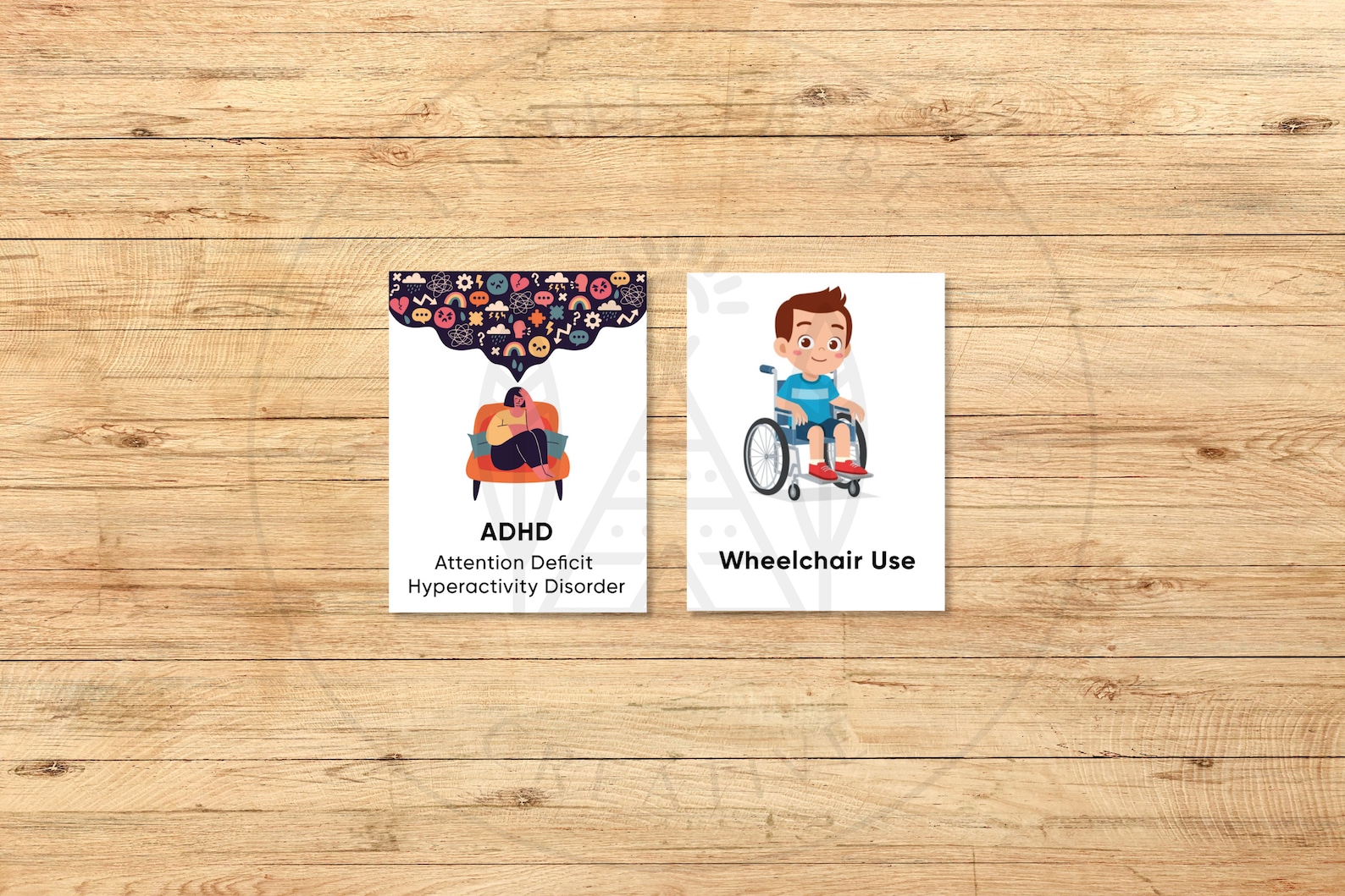 Disabilities, Diseases and Inclusive Language, Printable Flash Cards ...