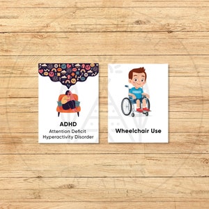 Disabilities, Diseases and Inclusive Language, Printable Flash Cards ...