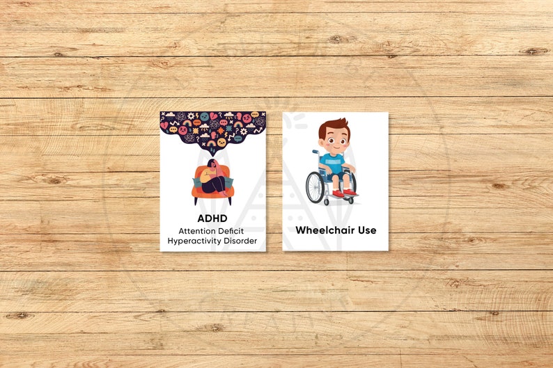 Disabilities, Diseases and Inclusive Language, Printable Flash Cards ...