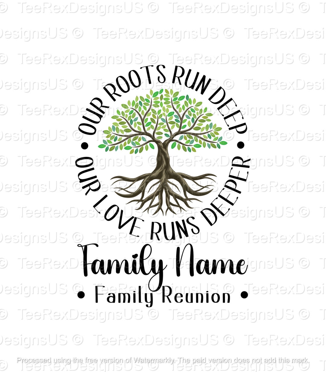 Custom Family Reunion DTF Transfer, Our Roots Run Deep, Heatpress ...