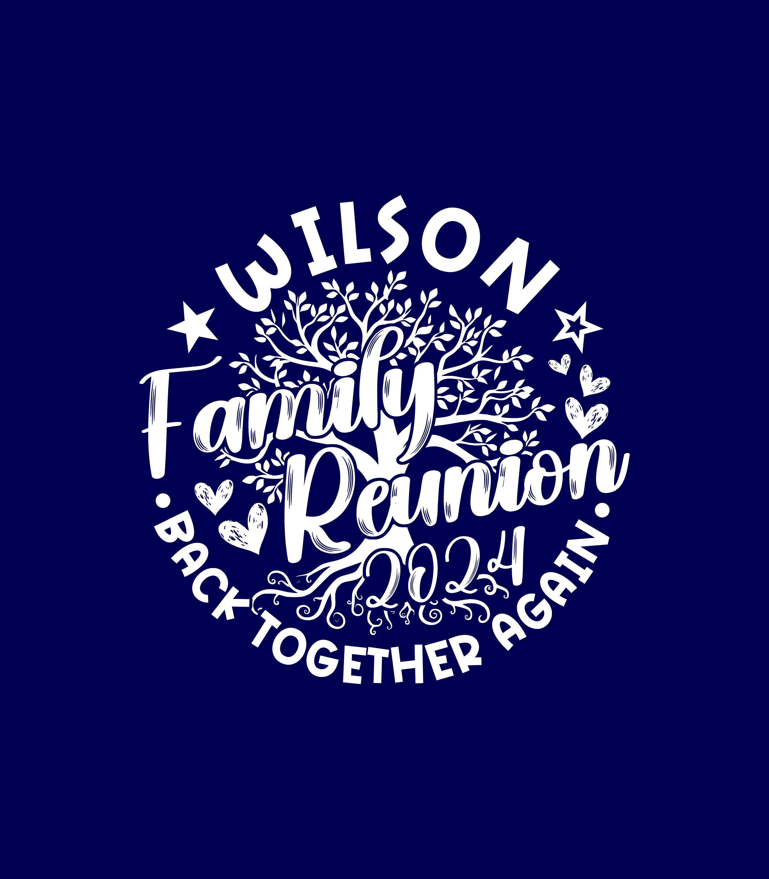 Custom Family Reunion DTF Transfer, Back Together Again, Heatpress ...