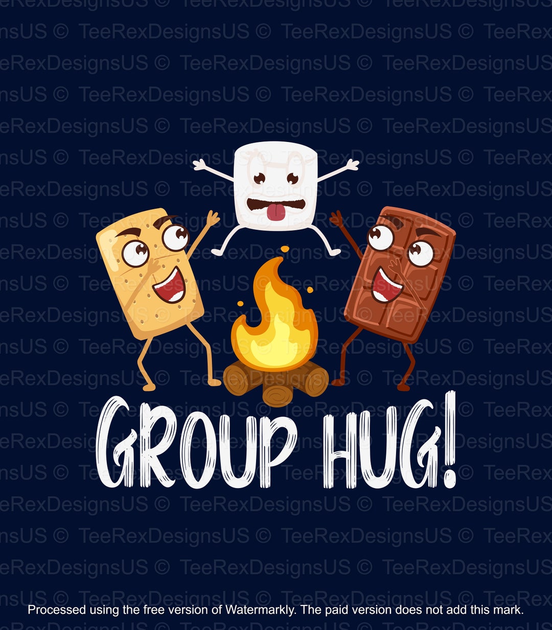 Camping Crew DTF Transfer, Group Hug Camping, Campfire Team, Heatpress ...