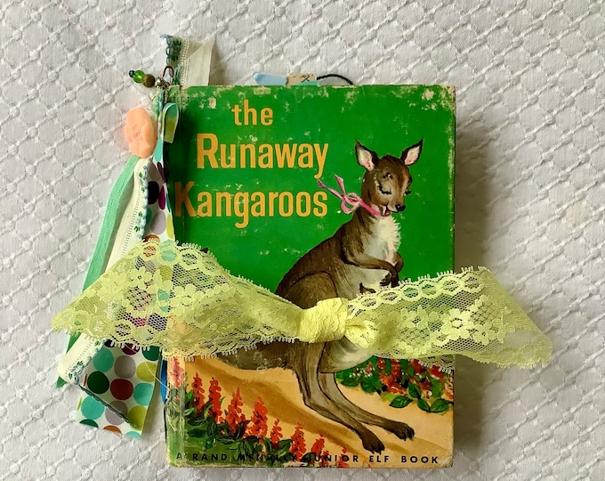Little Green Kangaroo Junk Journal Handmade OOAK Art Book, Altered Book ...