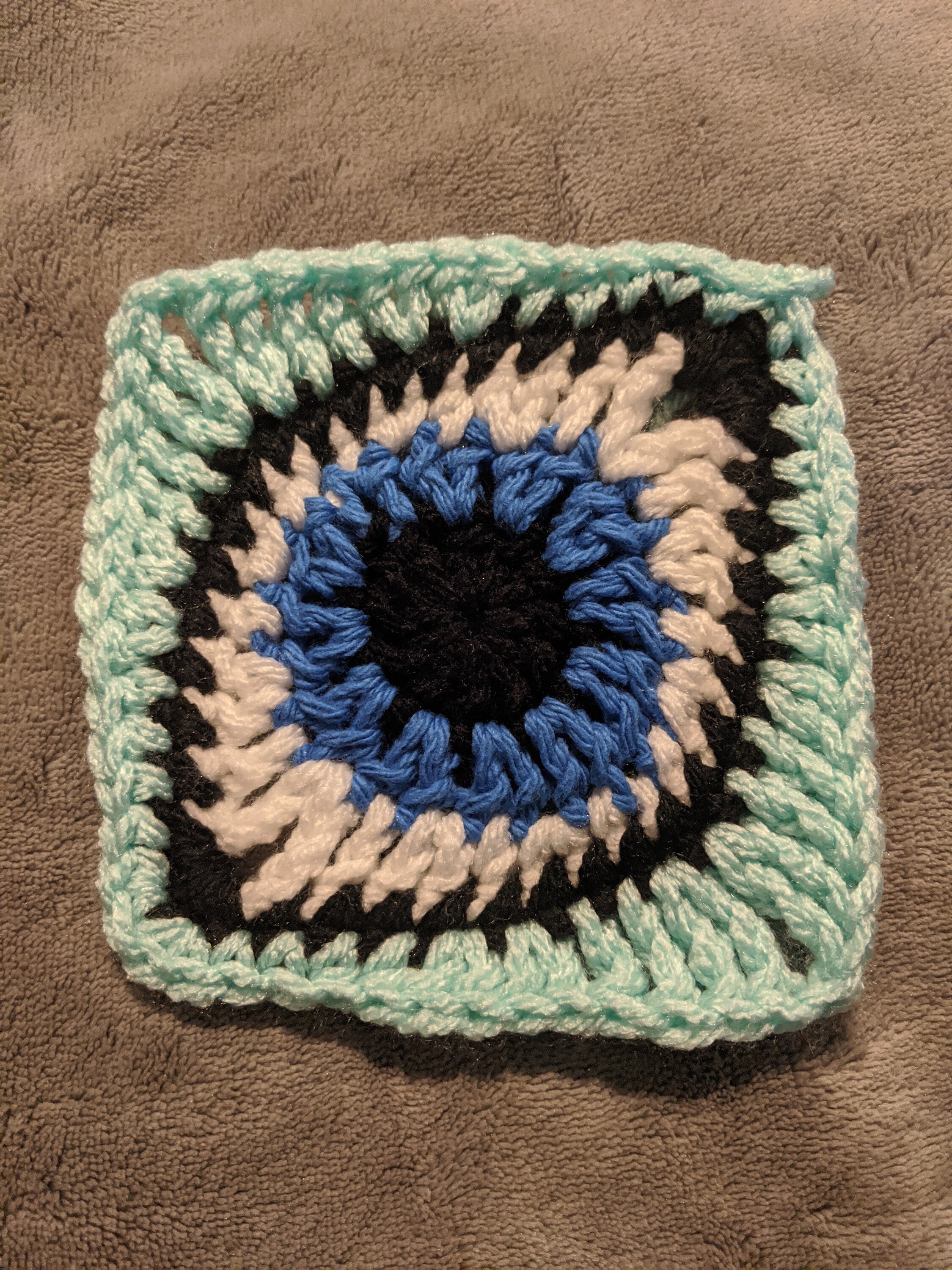Evil Eye Granny Square Crochet Pattern - Etsy