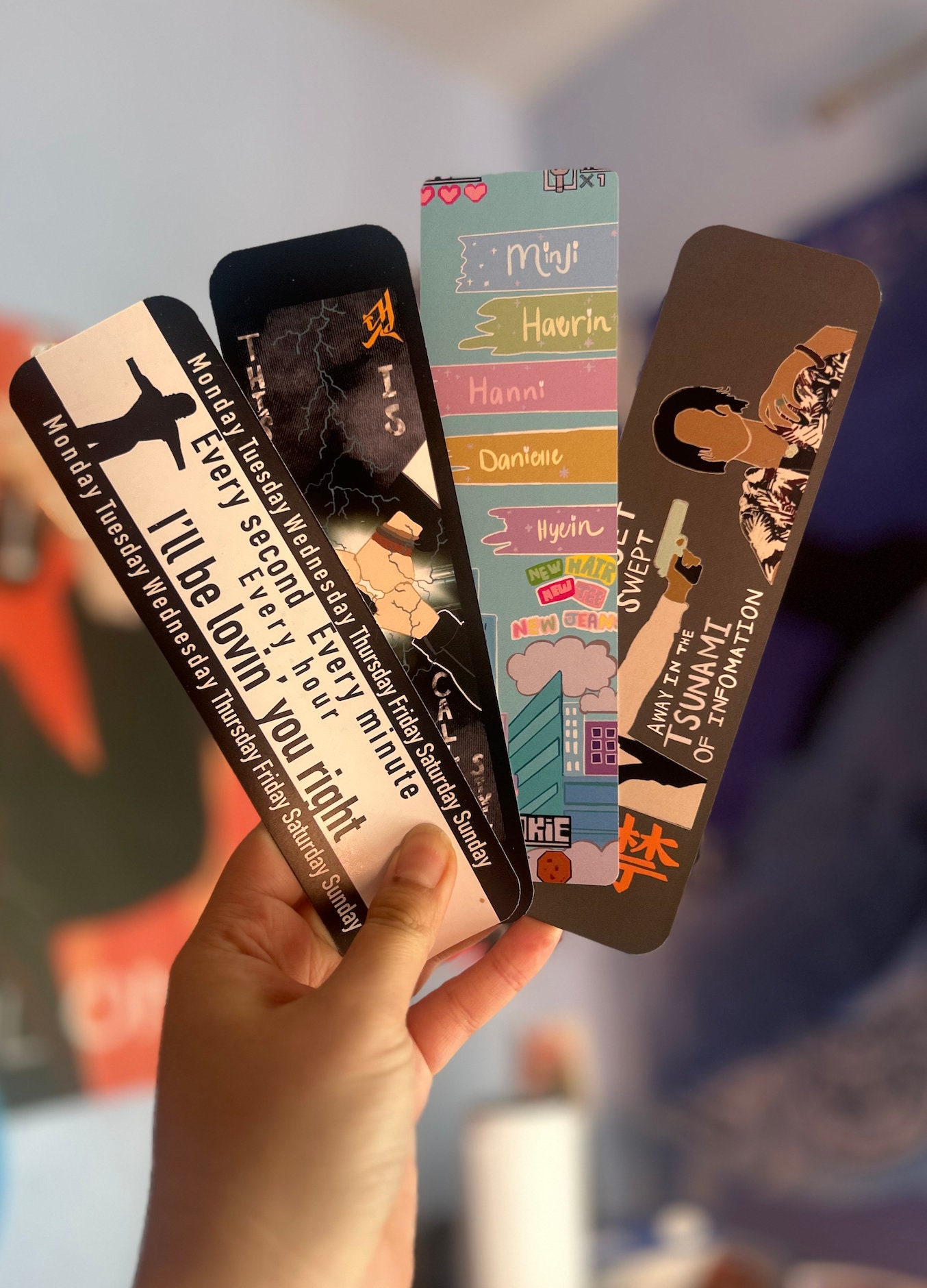 Lighting Ateez Inspired Bookmark the Real Ateez Inspired Bookmark - Etsy