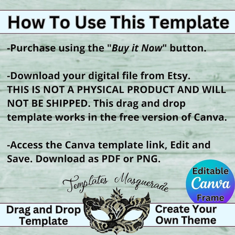 Brush Stroke Splash Editable Canva Frames Templates, Printable, Drag ...