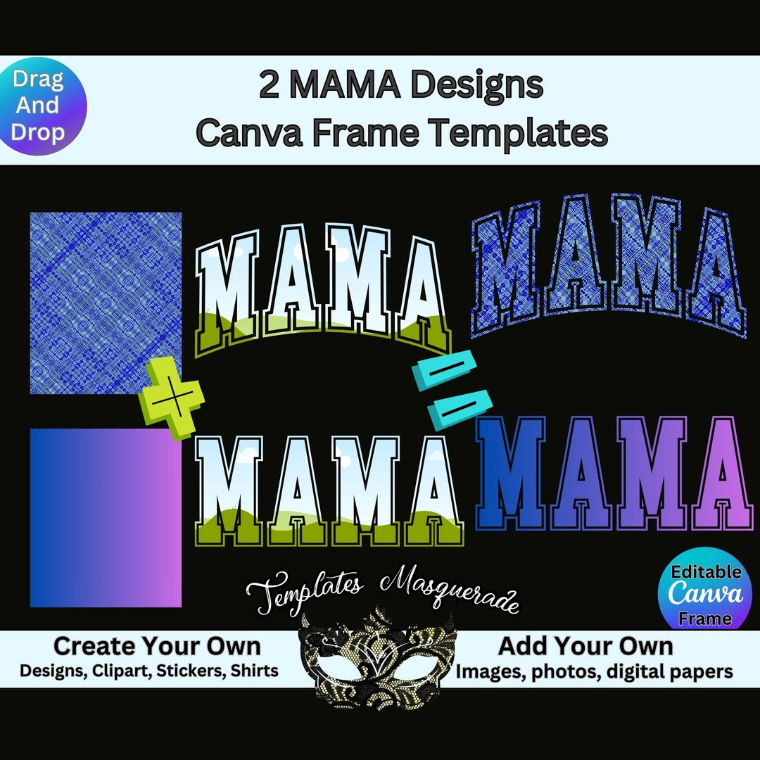 MAMA College Letter Template, Curved MAMA Design Varsity Sport Bold ...