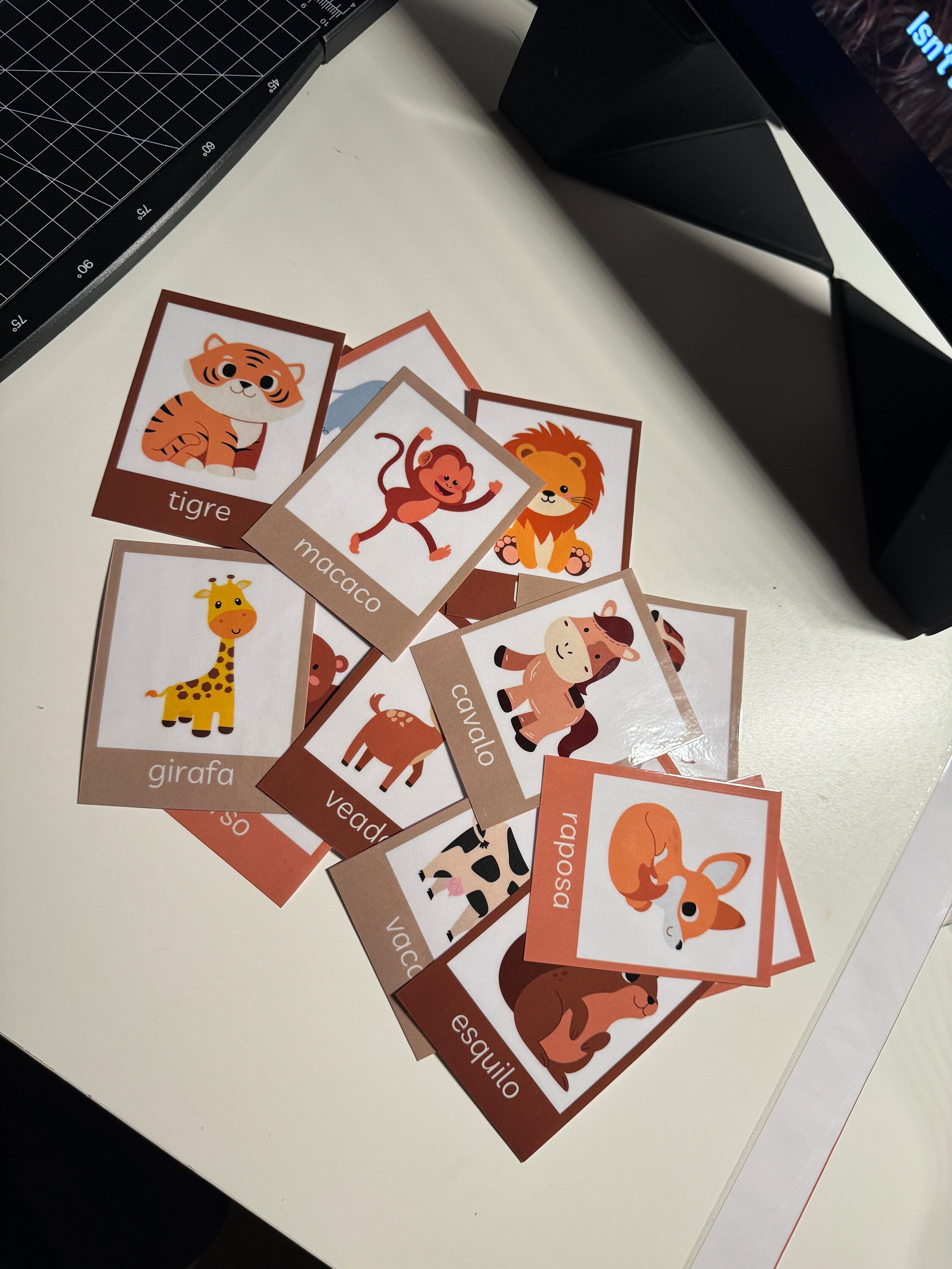 Animal Vocabulary Flashcards, Languages, Learning, School, at Home ...