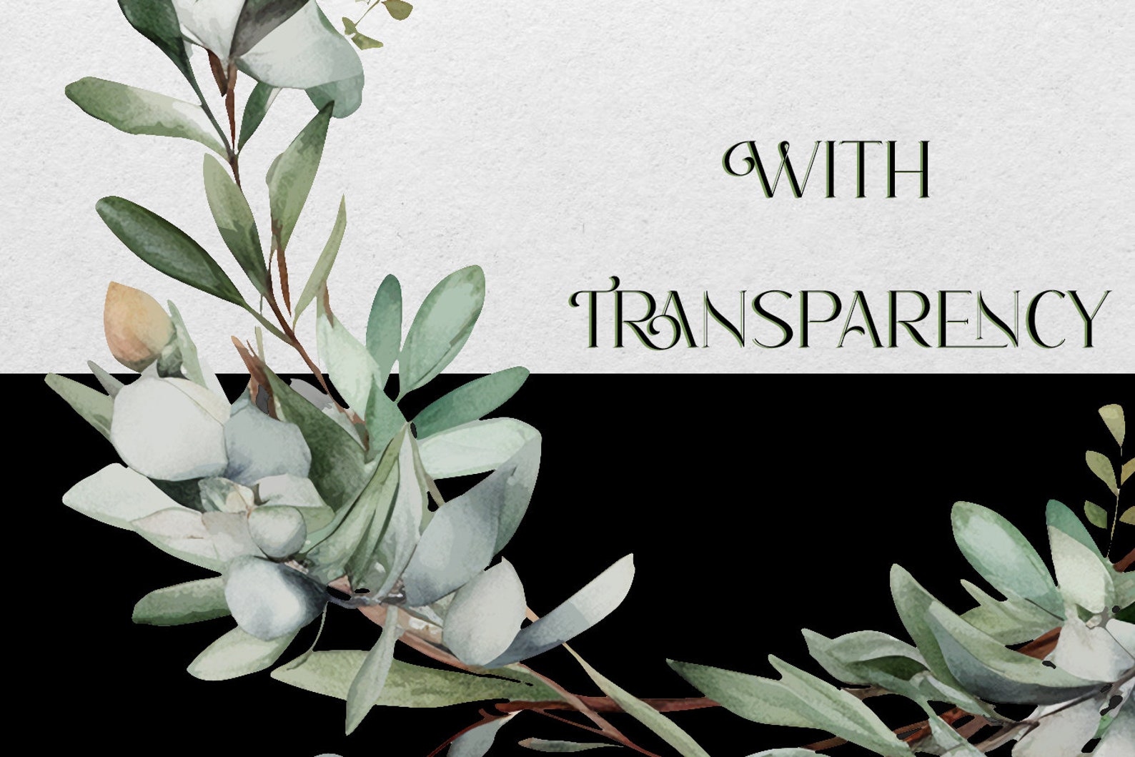 Eucalyptus Clipart Bundle Watercolor Greenery Clipart - Etsy