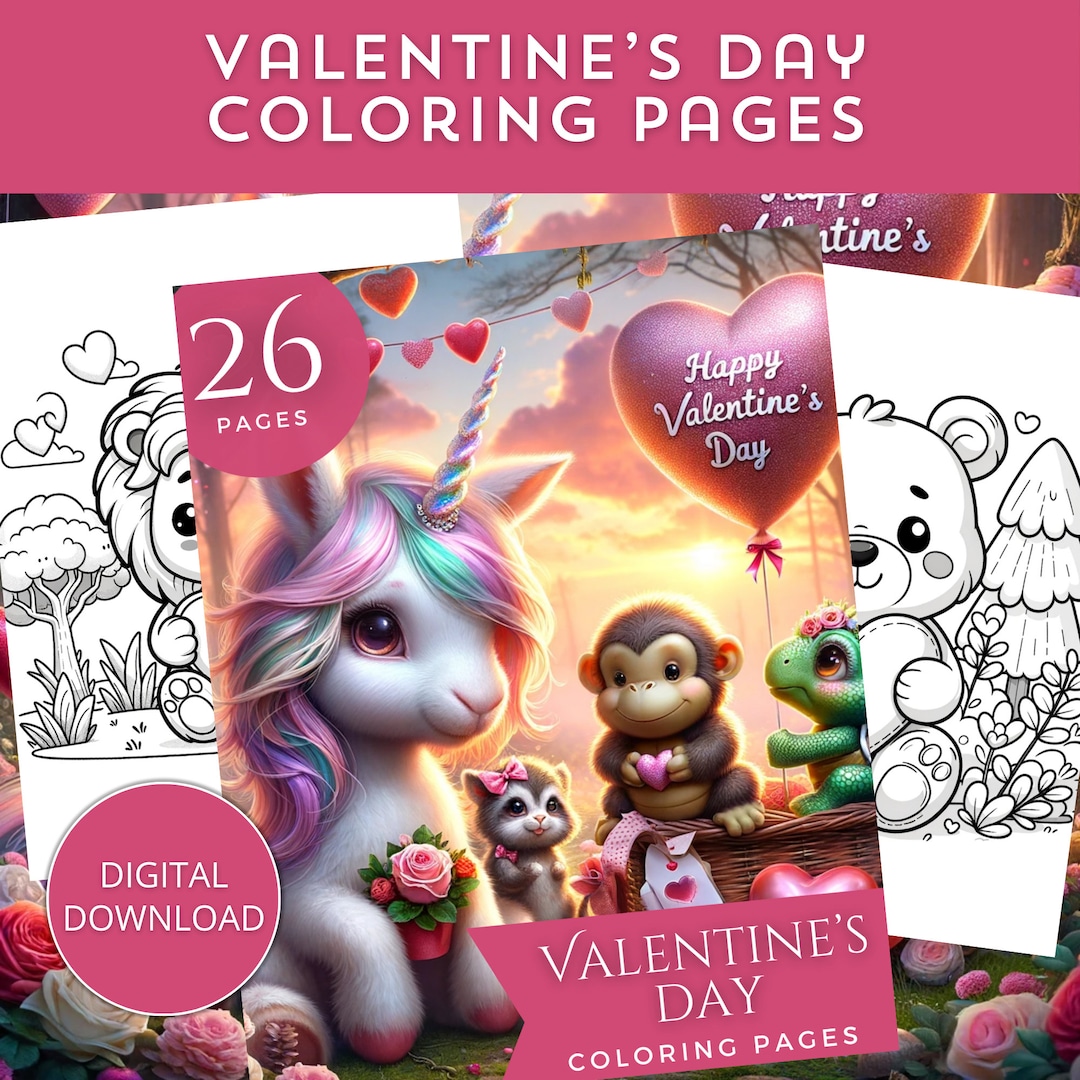 Valentine's Day Coloring Pages 25 Cute Coloring Pages Printable Cute ...