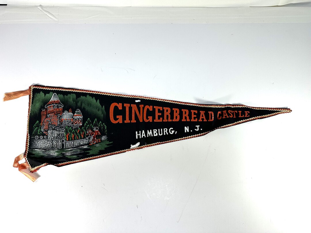 1950's Felt Pennant Gingerbread Castle Hamburg New Jersey - Etsy