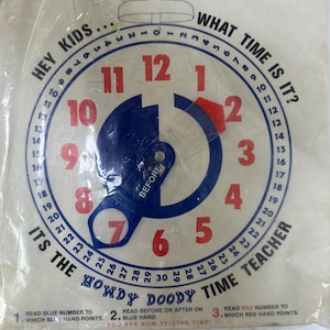 1970 Howdy Doody Time Teacher Clock - Etsy