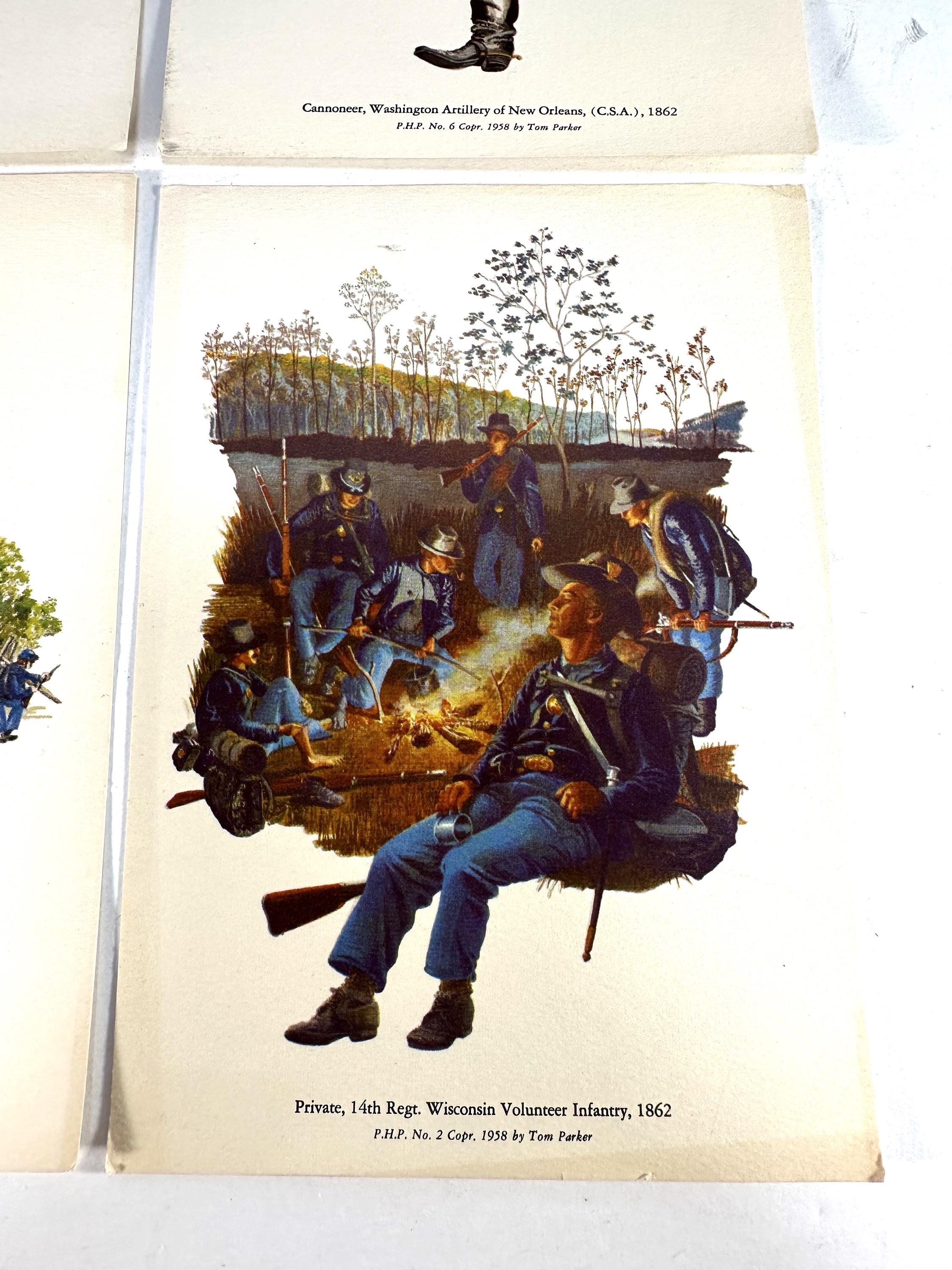 1958 Civil War Military Uniform Post Cards, Set of 4. - Etsy