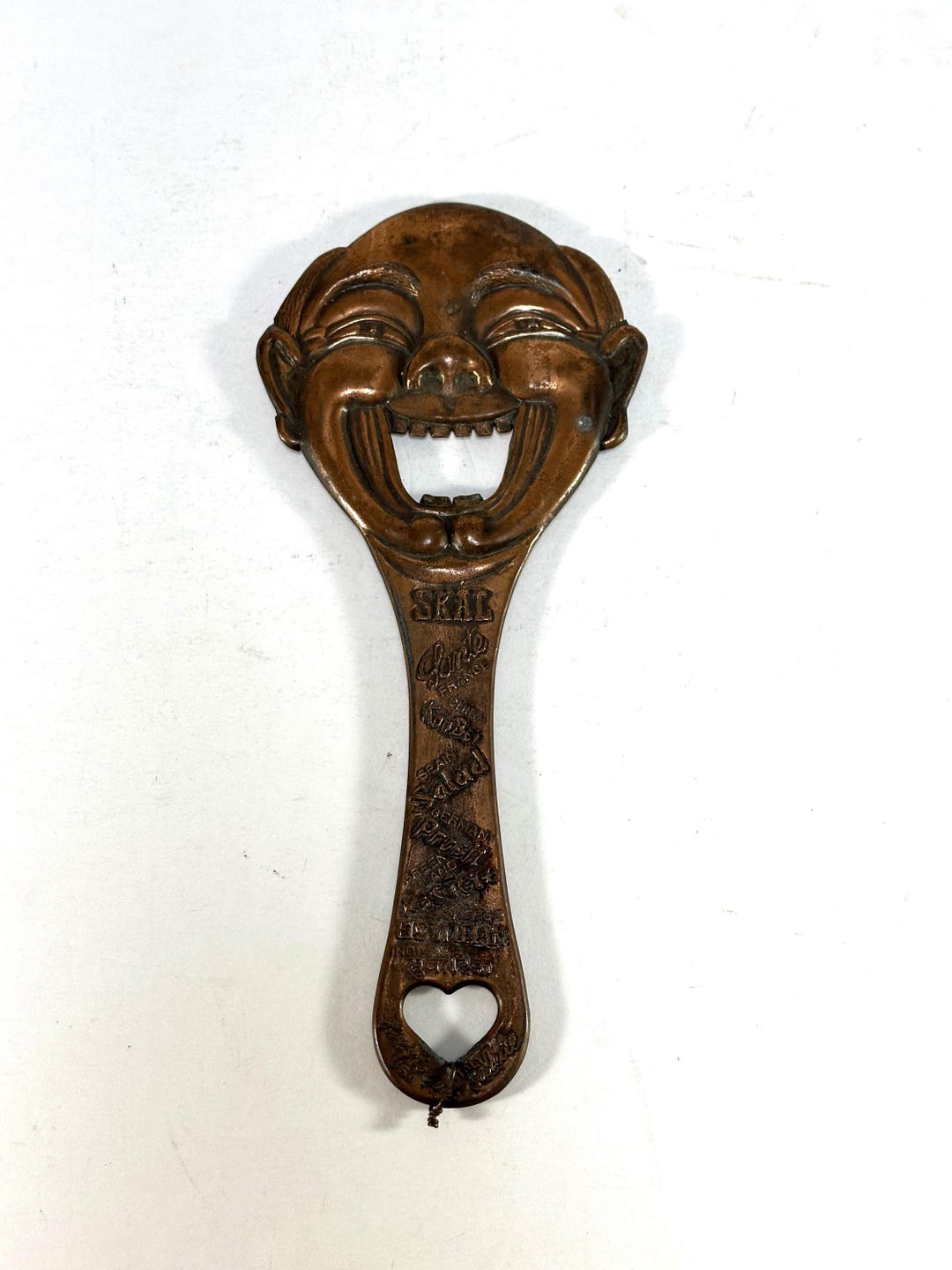 Vintage European Copper Cheerio Clown Face Bottle Opener - Etsy