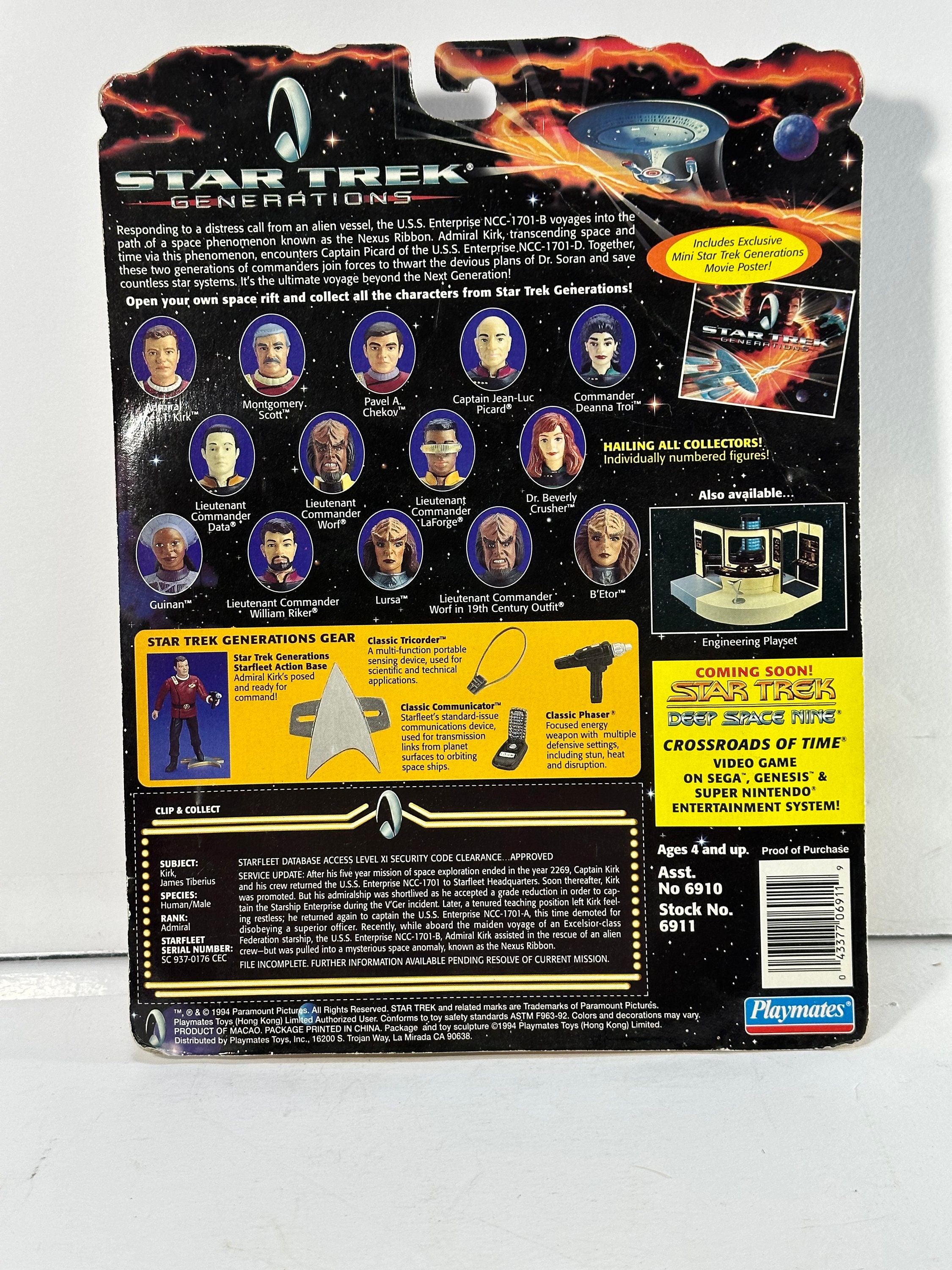 1994 Playmates Star Trek Generations Action Figure Admiral - Etsy