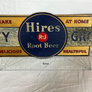 Vintage, One of a Kind, Wooden Hires Root Beer Sign - Etsy