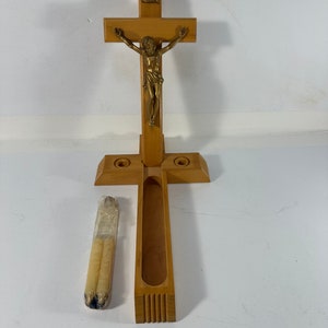 Vintage Last Rites Crucifix Kit W/holy Water Bottle and Candles - Etsy